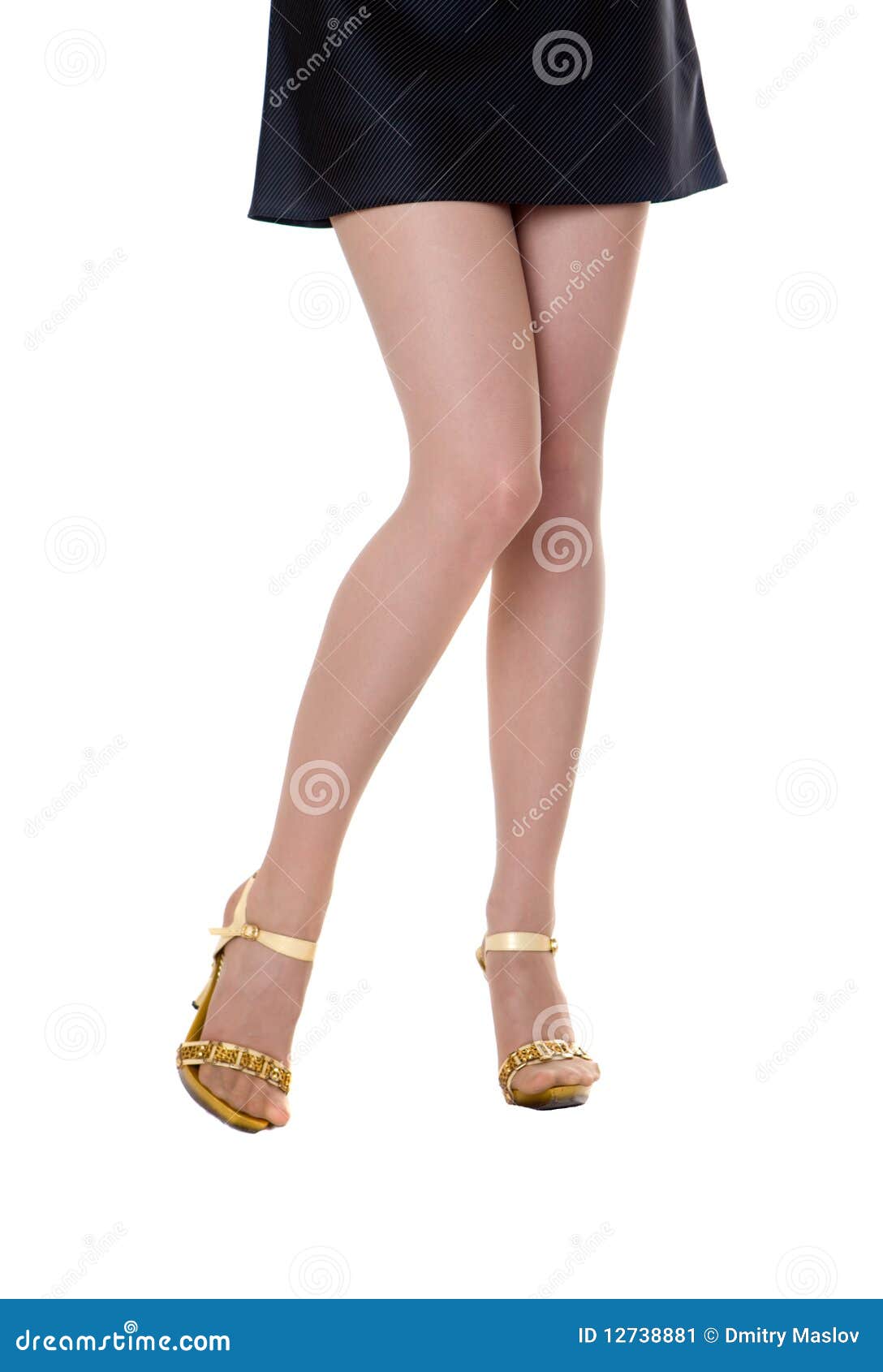 Long female legs stock image. Image of studio, isolated - 12738881
