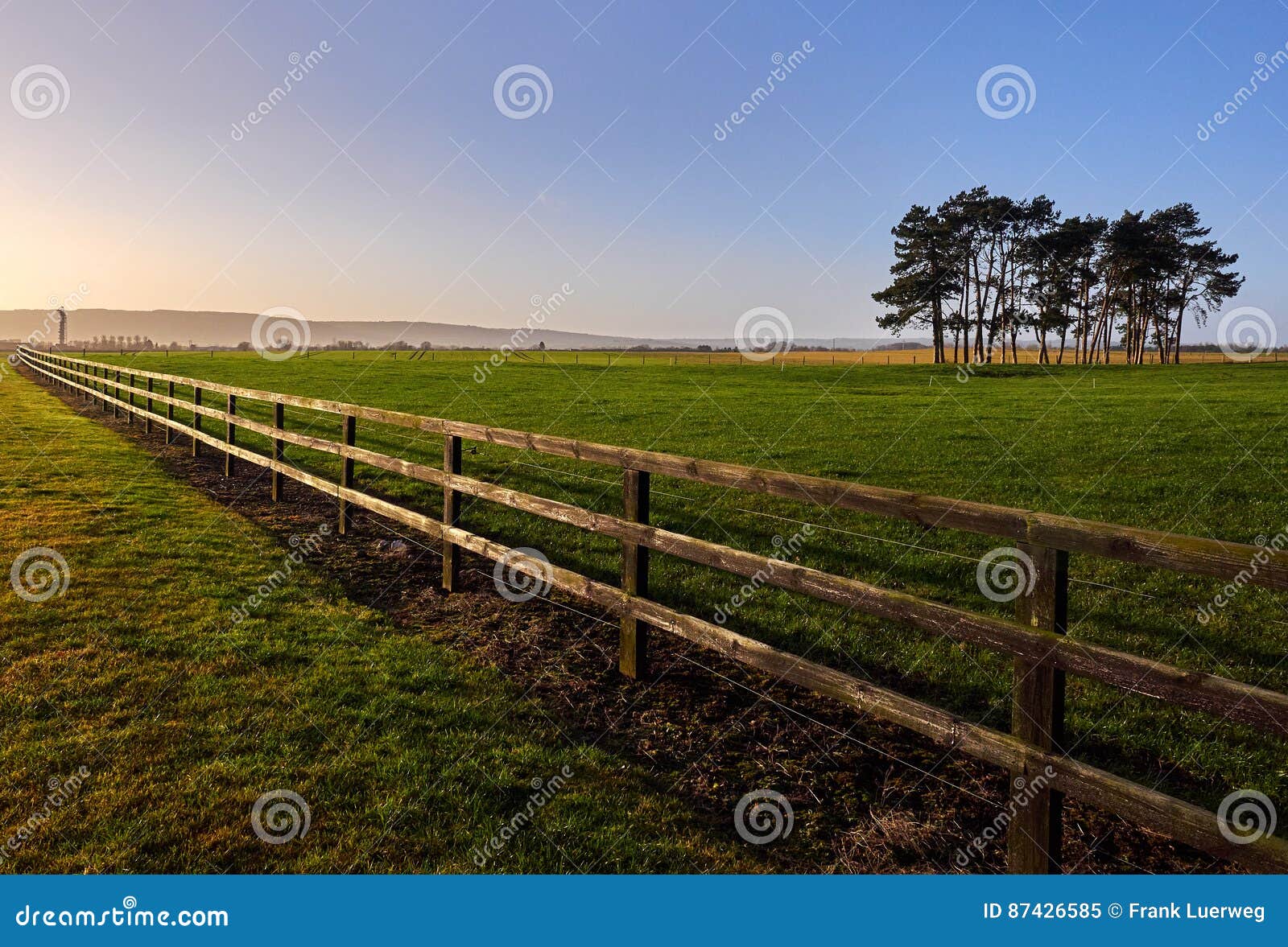 Long Fence in Rural Ireland Stock Image - Image of winter, light: 87426585