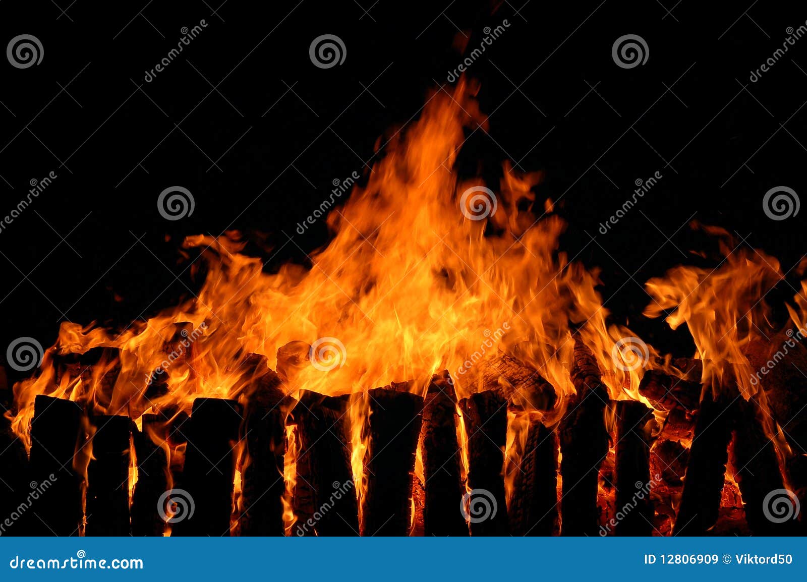 Long fire with charcoal stock image. Image of fire, beam - 12806909