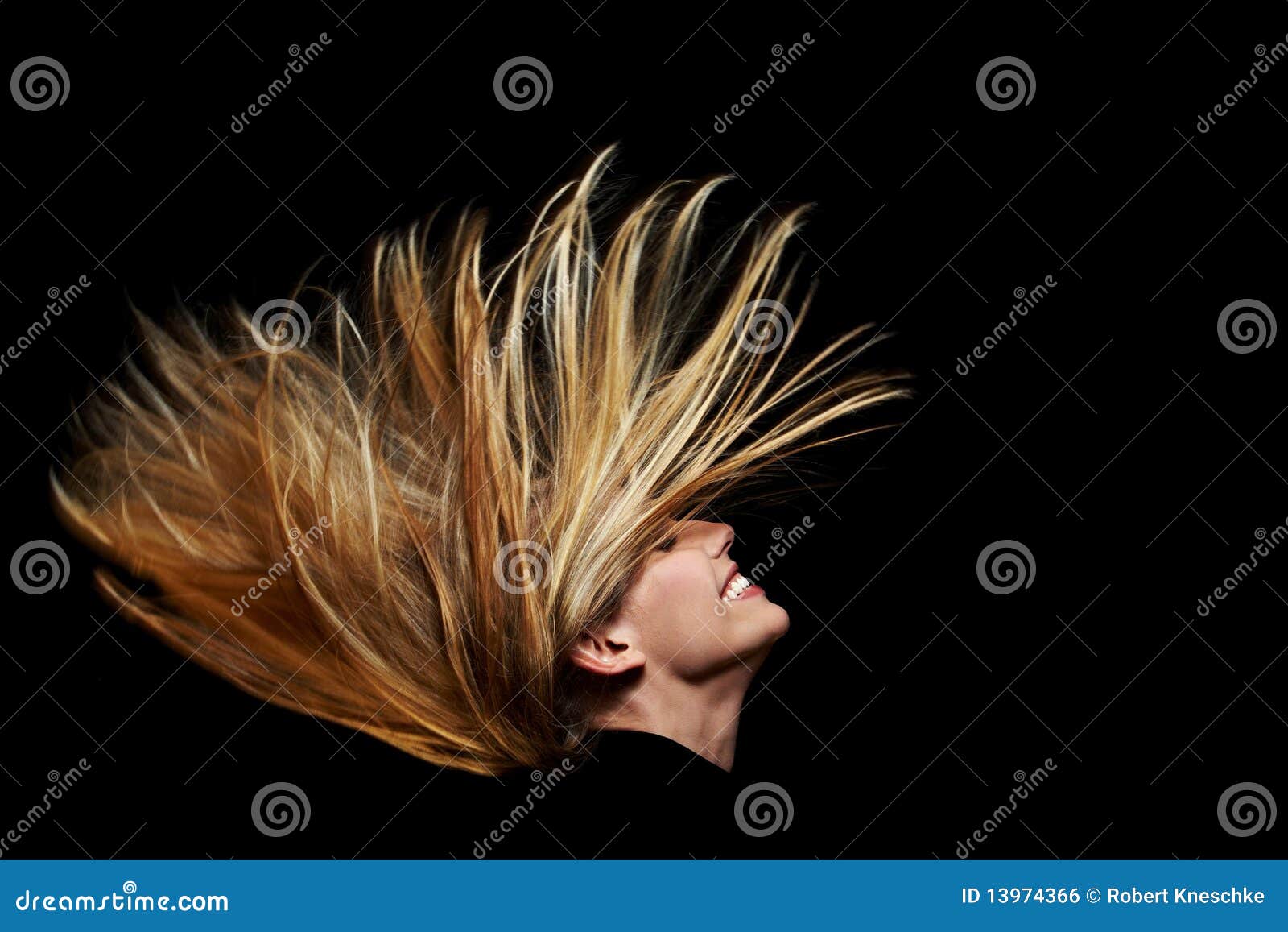Long flying blonde hair stock photo. Image of freedom - 13974366