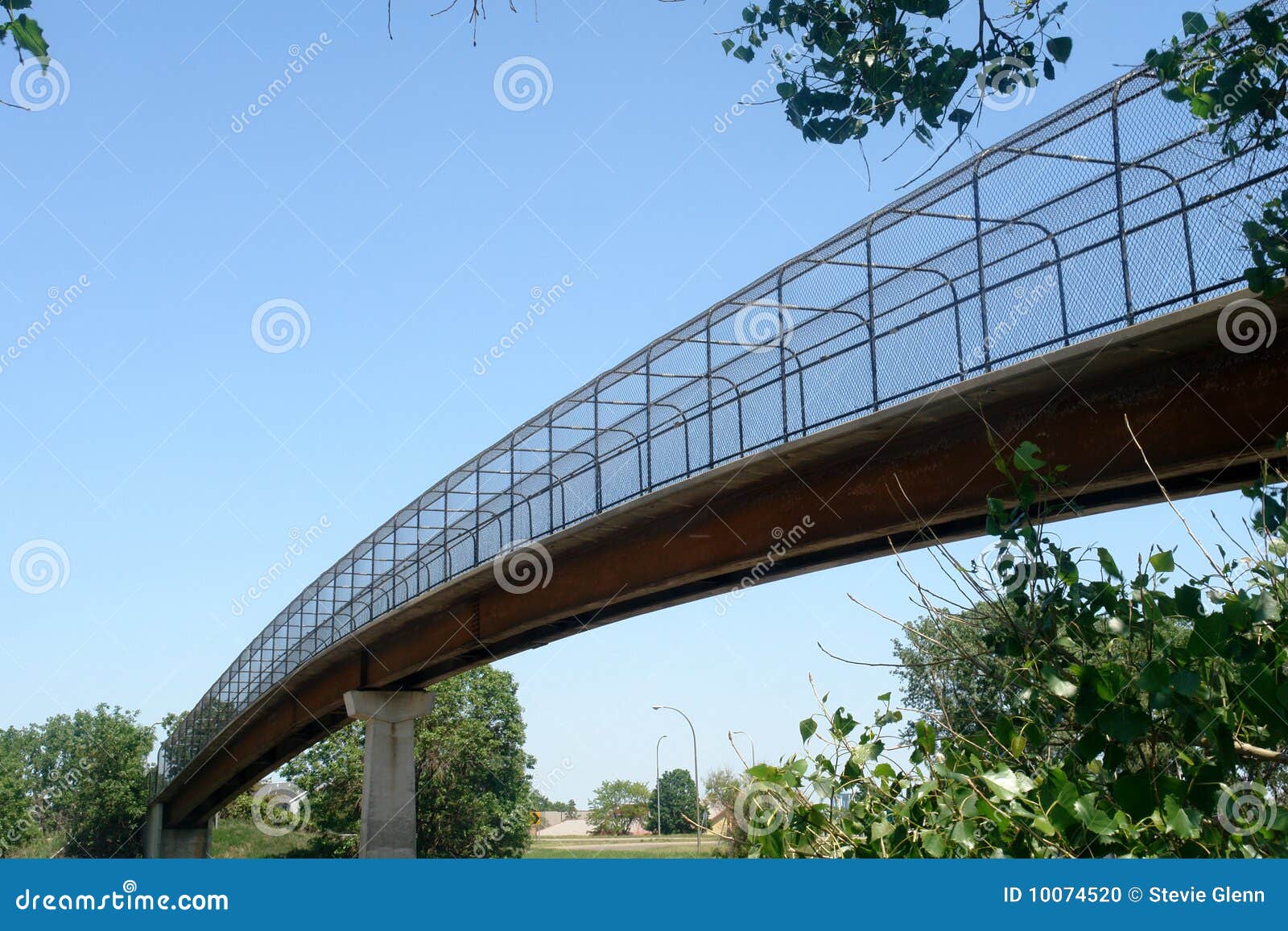 Long footbridge stock photo. Image of bends, curves, spanning - 10074520