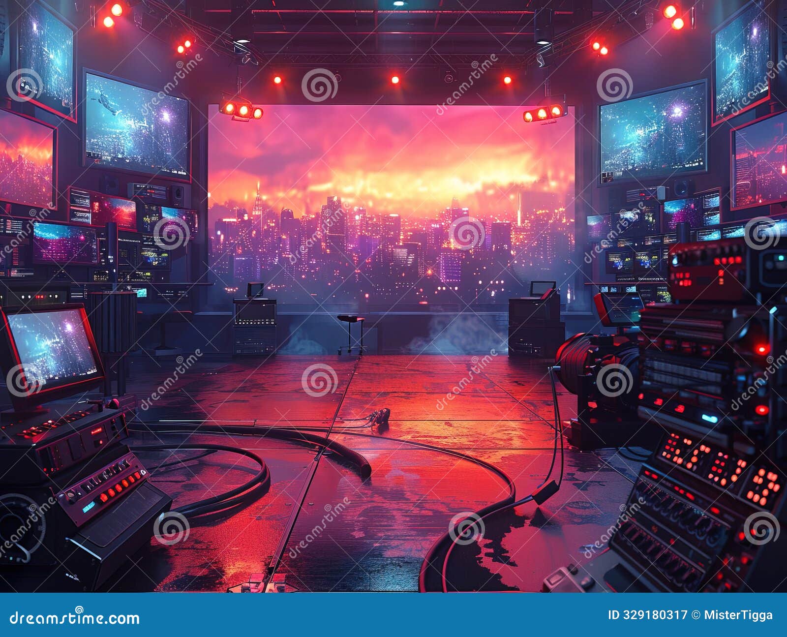 Long Form Video Conception. Man with Camera and Telescreen Concept of ...