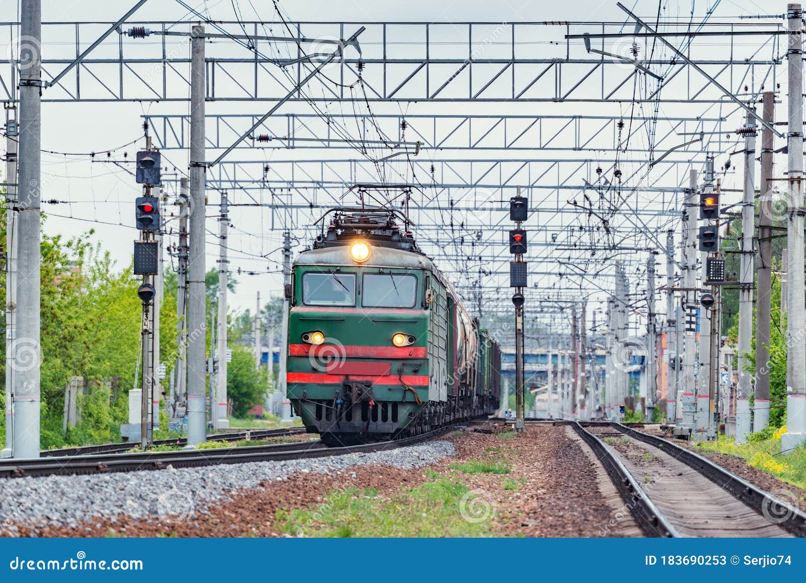 Long freight train moves stock image. Image of freight - 183690253