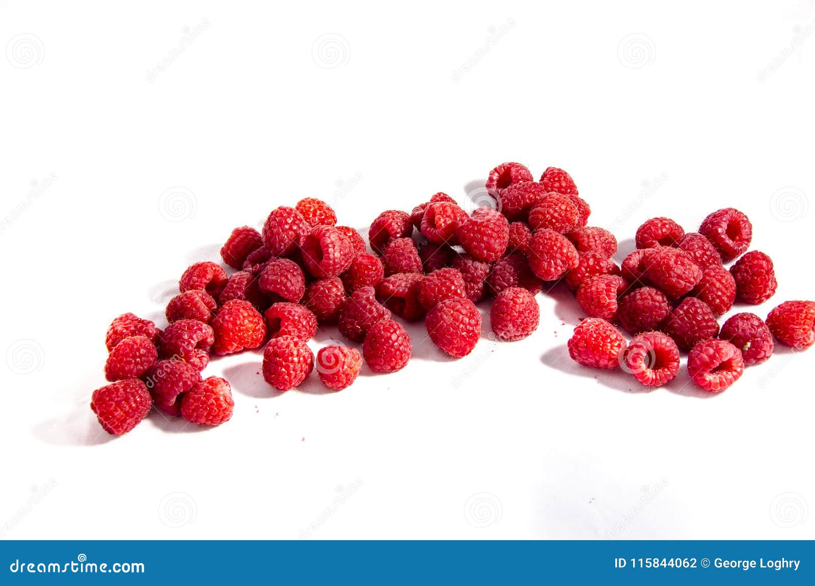 A Long Fresh Stack of Red Faspberry`s Stock Photo - Image of herbal ...