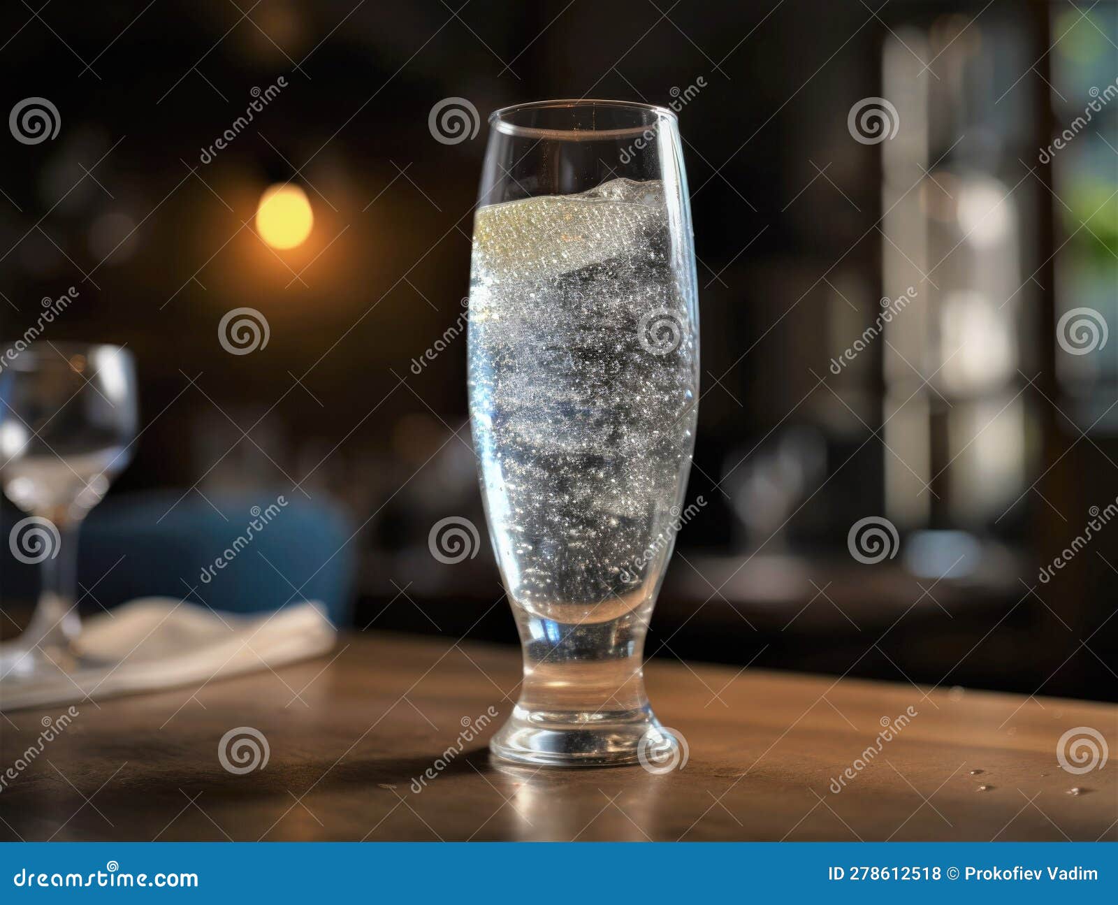 A Long Glass of Pure Sparkling Water. AI Generative Stock Illustration ...