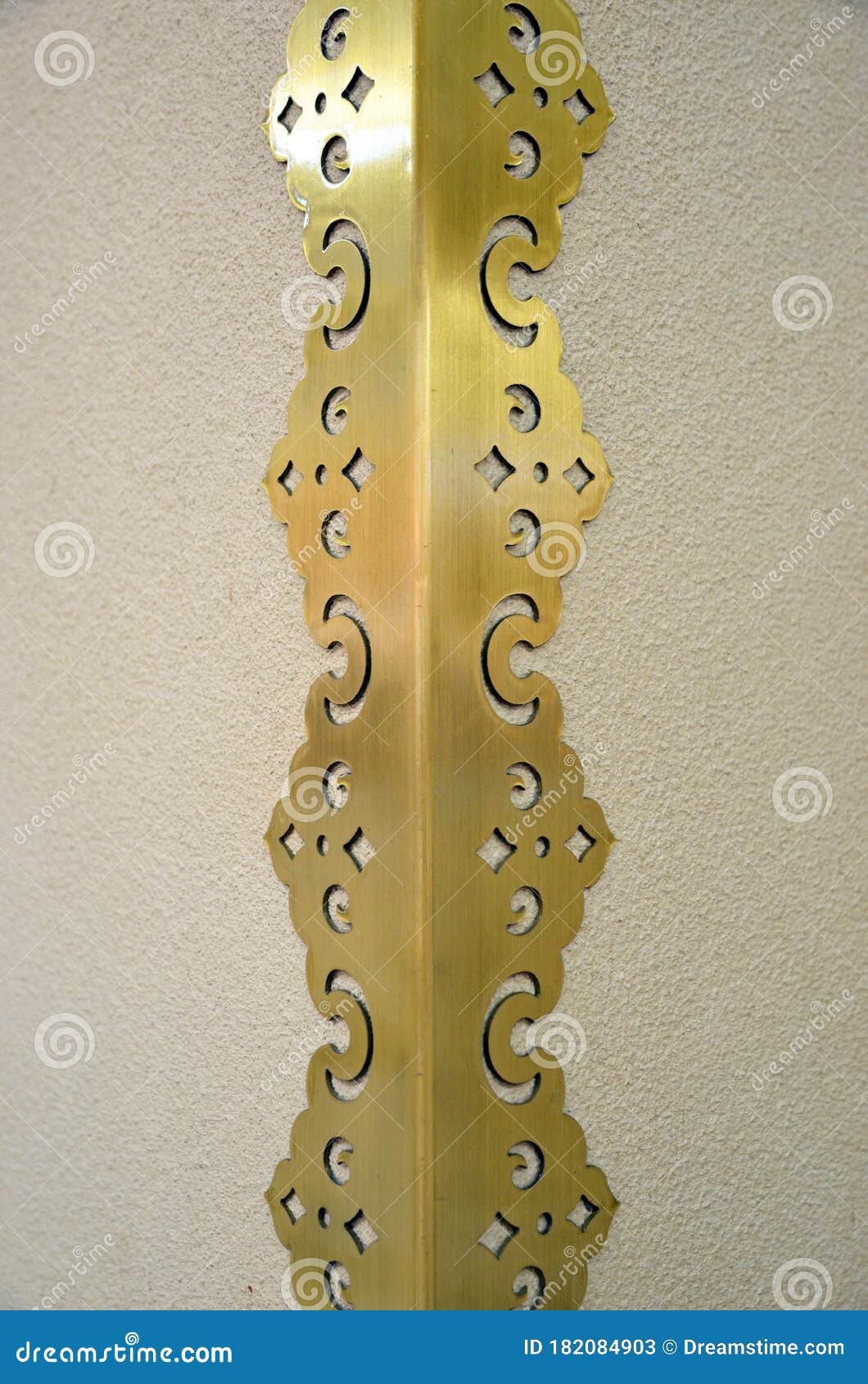Long Golden Frame in the Corner for Paintings, Mirrors or Photos Stock ...