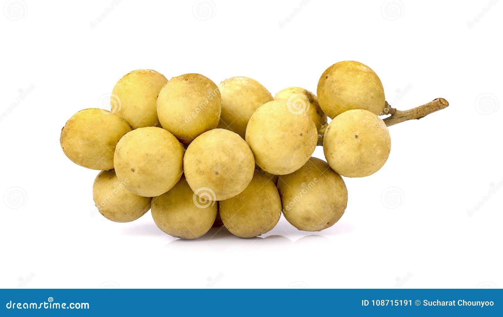Long Gong Fruit ,Lansium Parasiticum on a White Background. Stock Image ...