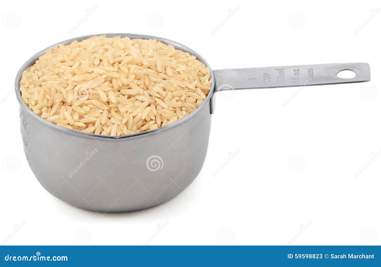 Long Grain Brown Rice in a Measuring Cup Stock Image - Image of grey ...