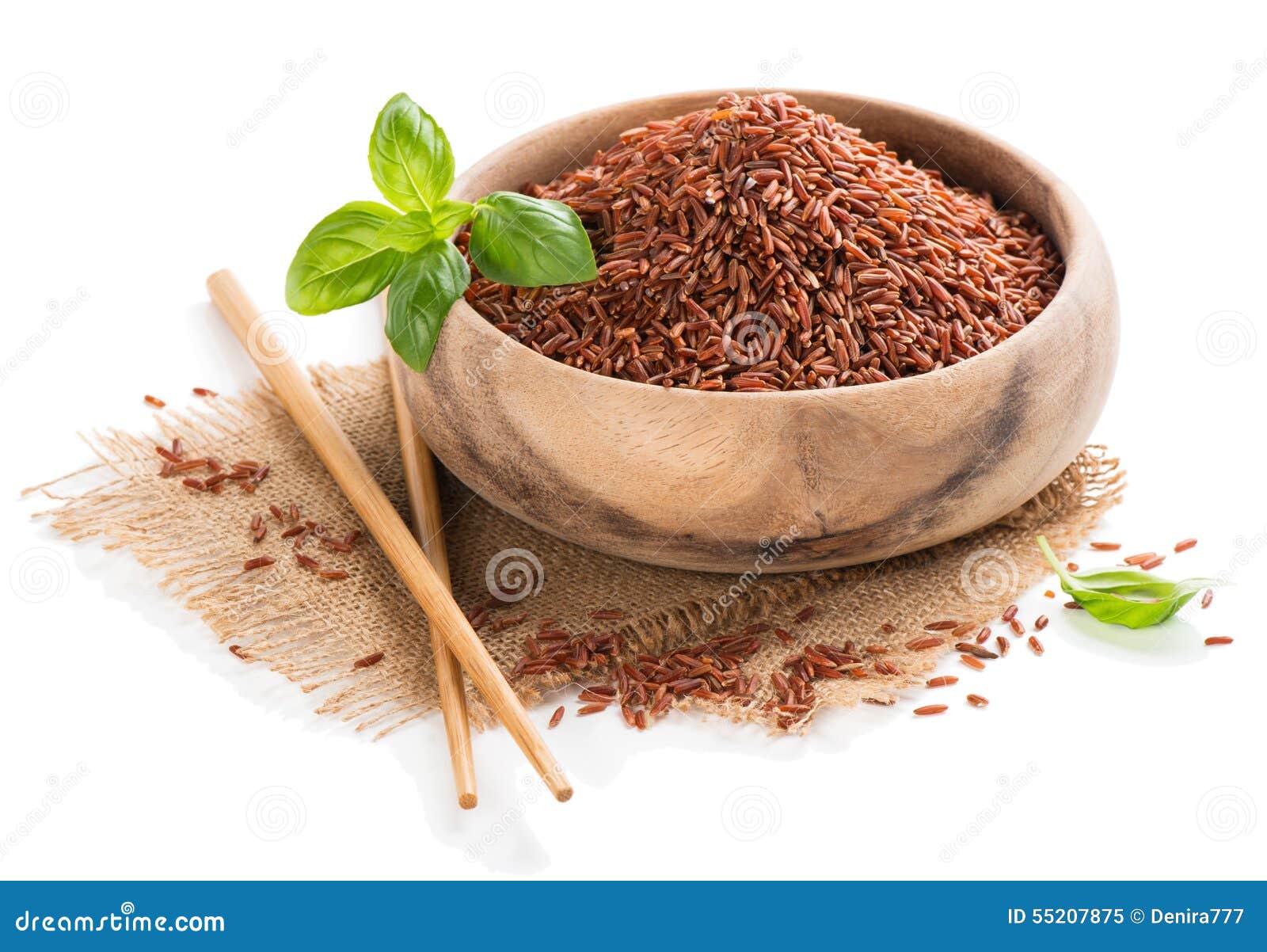 Long grain red rice stock image. Image of cereal, full - 55207875