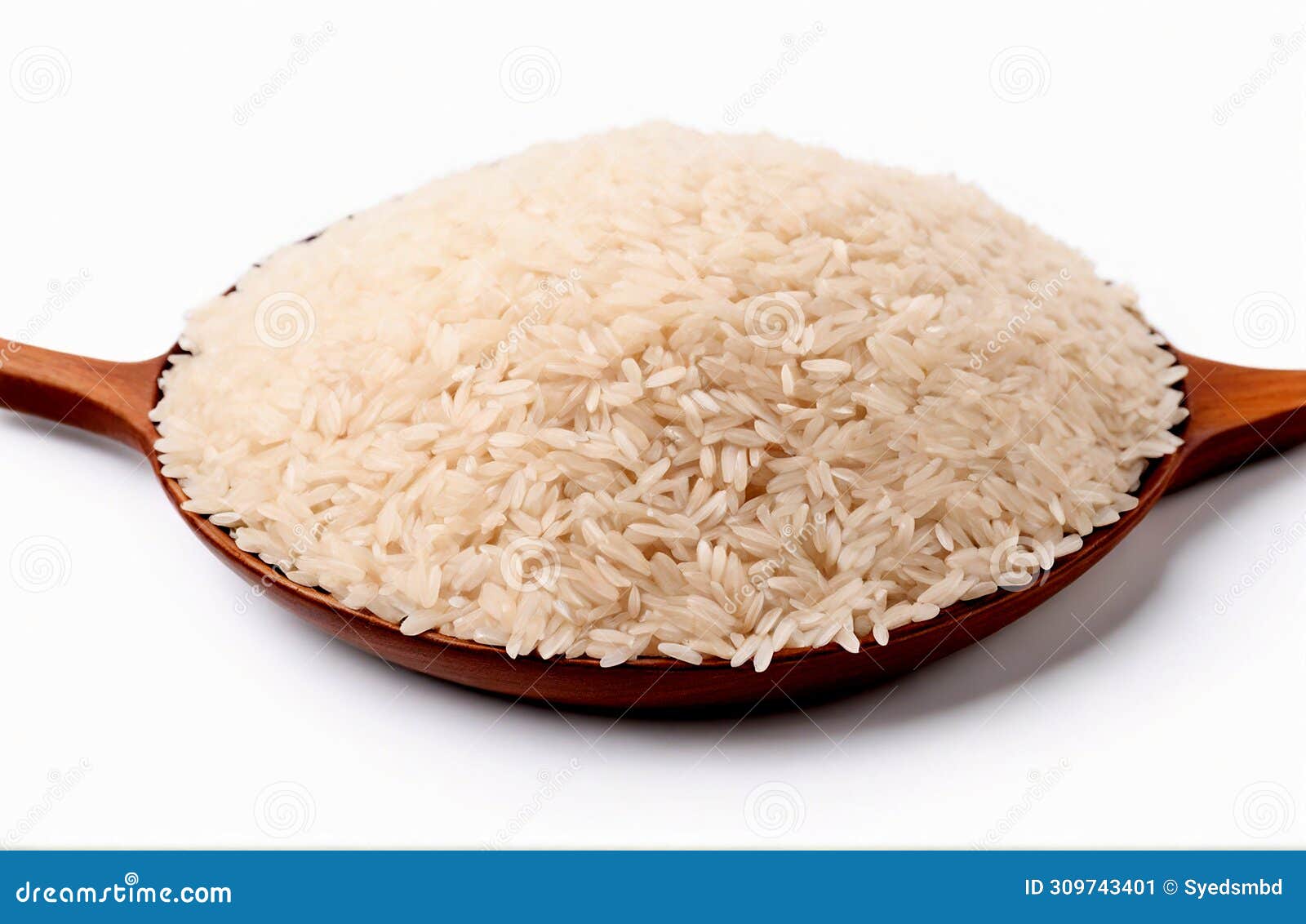 Long Grain Rice, Cut Out on White Background Stock Illustration ...