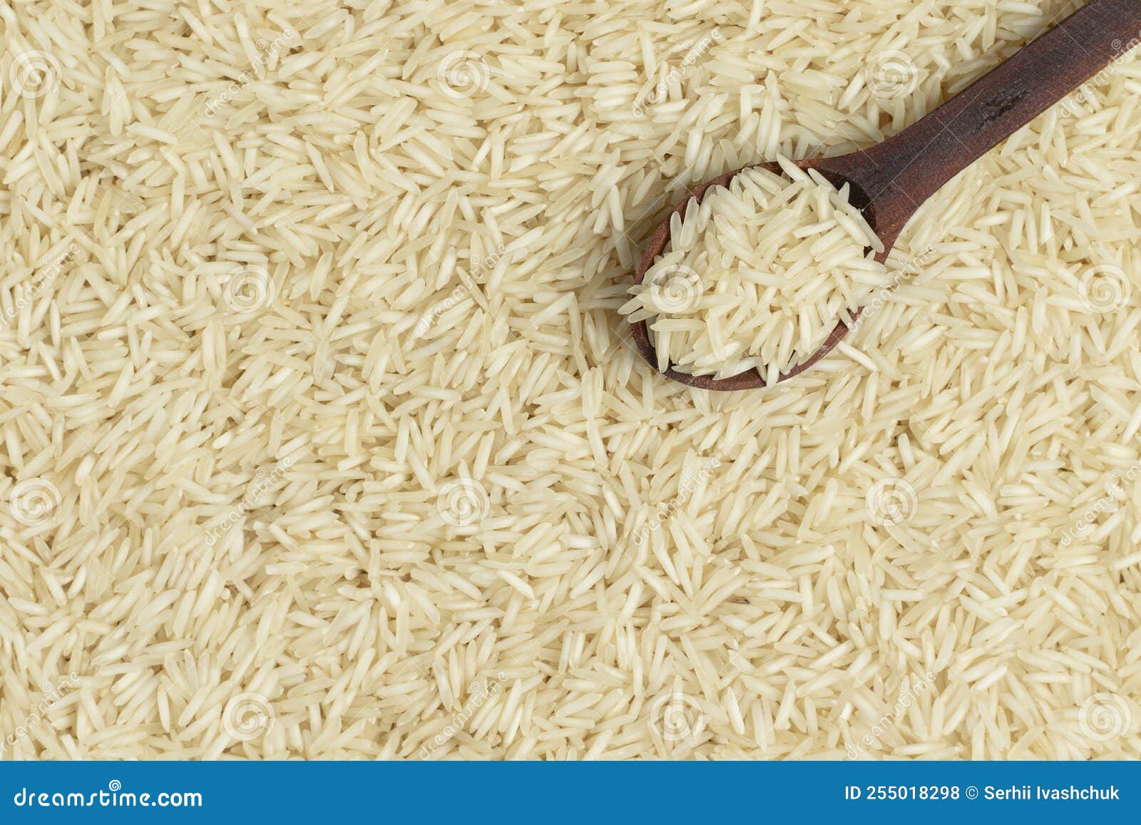 Long grain rice. stock photo. Image of white, pile, vegetarian - 255018298