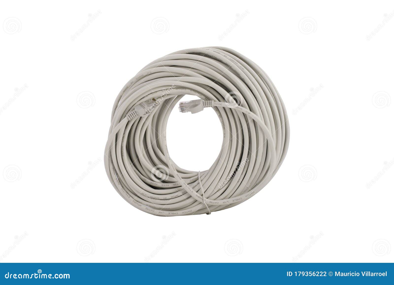 Long Gray Utp Cable for Internet Connection on White Background 2 Stock ...