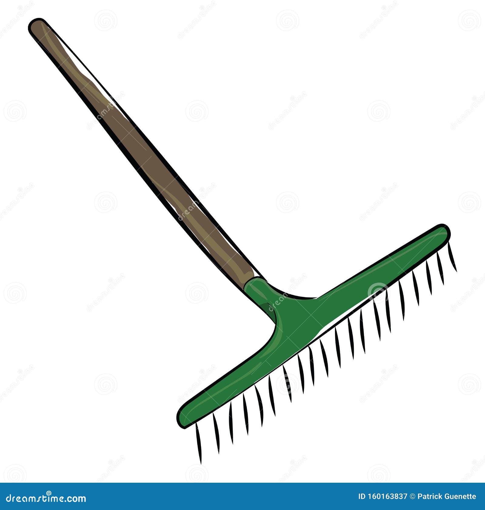 Rake, Vector or Color Illustration Stock Vector - Illustration of color ...