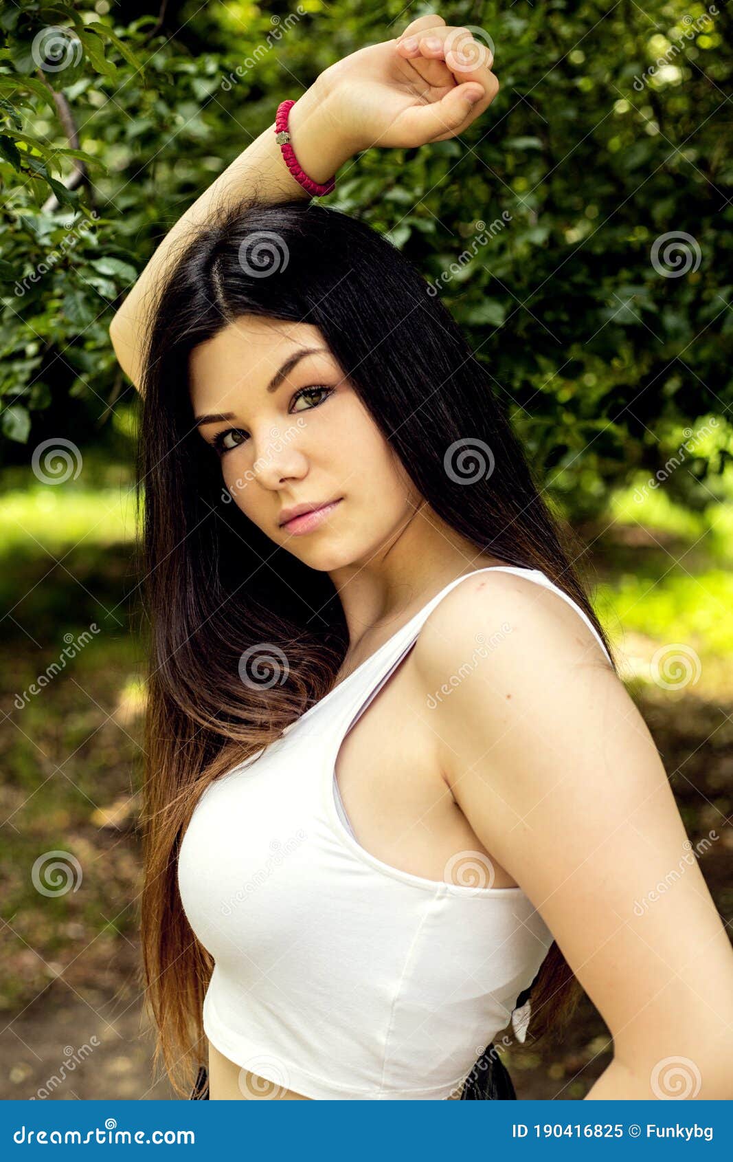 Long Haired Beautiful Woman Close Up Stock Image Image Of Casual