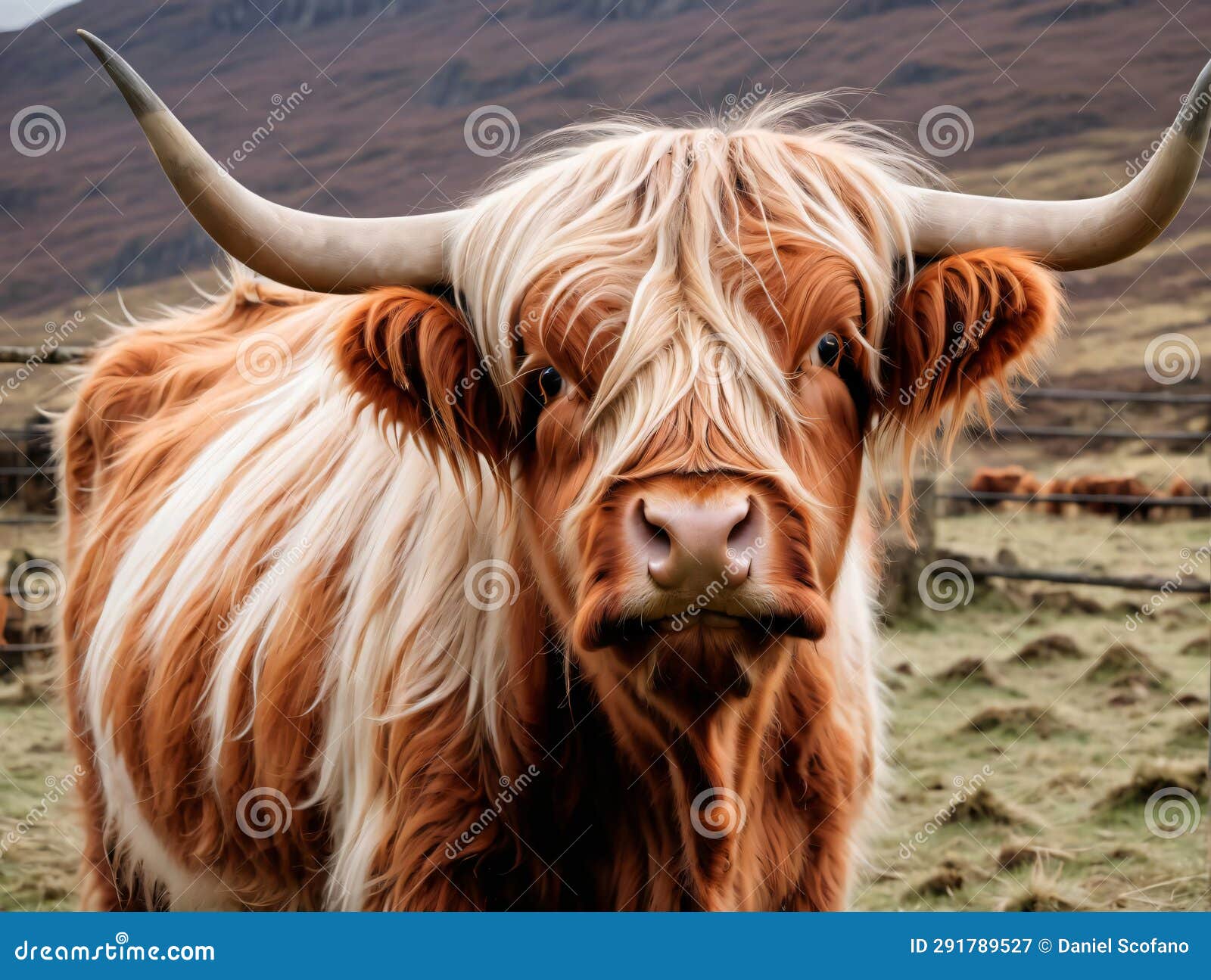 A Long Haired Cow. Generative AI Stock Illustration - Illustration of ...