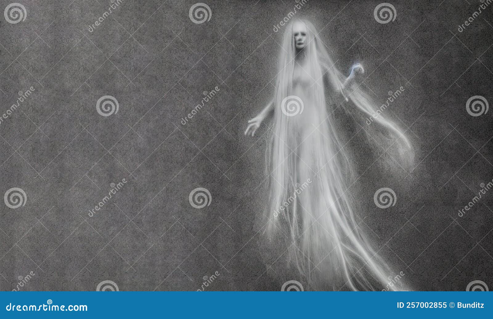 A Long-haired Female Ghost Appeared Stock Image - Image of female ...
