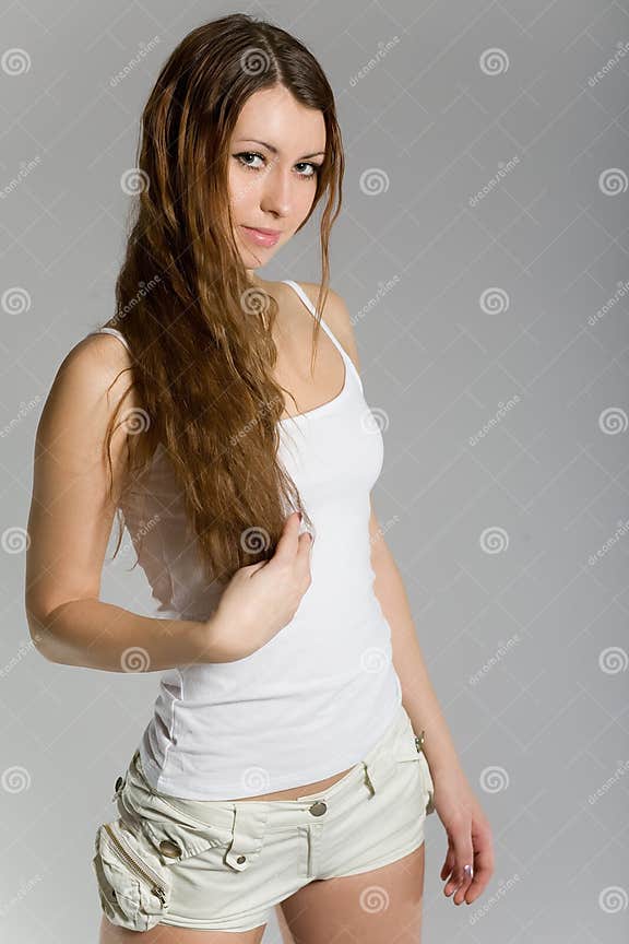 The long-haired girl stock photo. Image of cheerful, happiness - 12293852