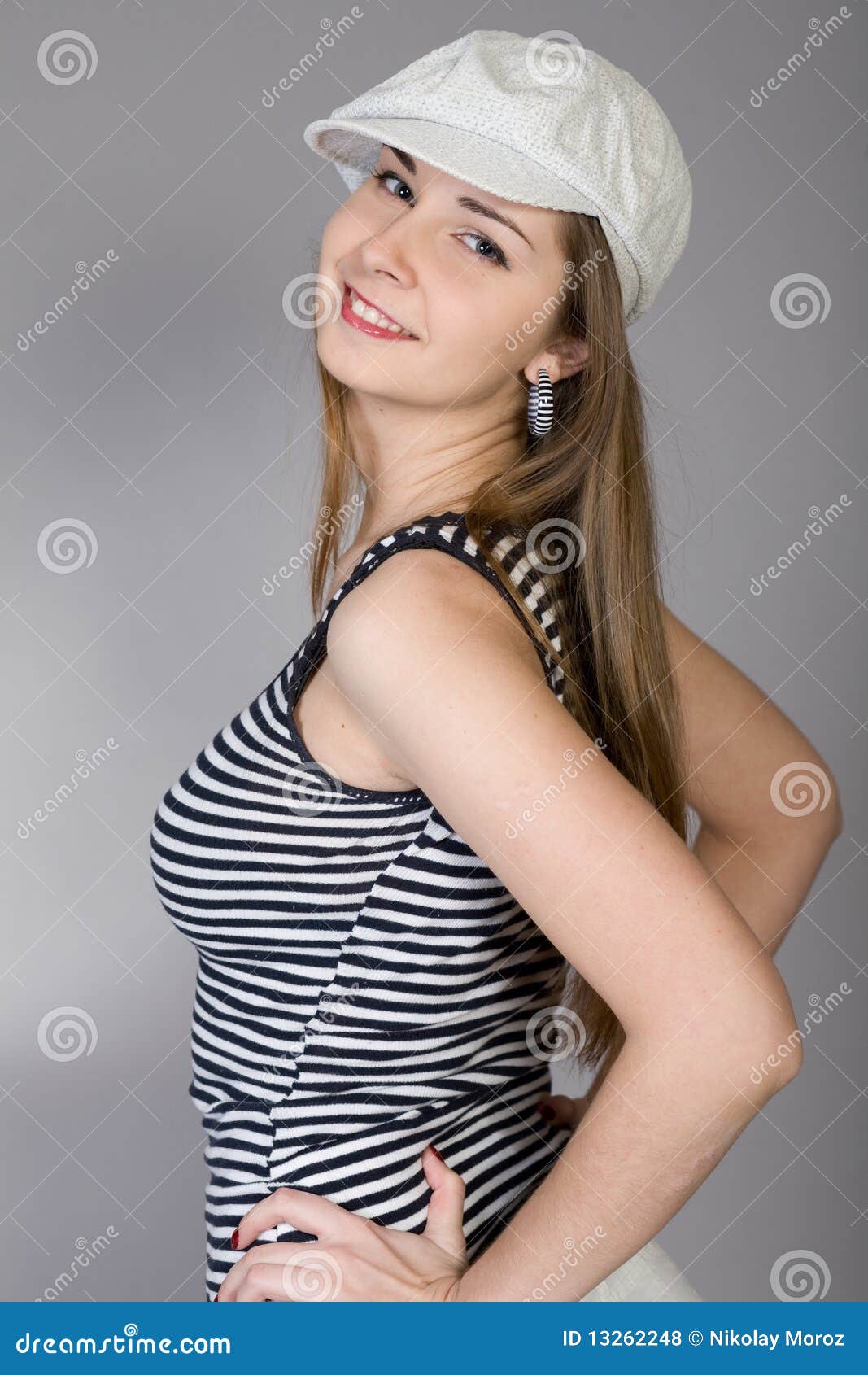 Long-haired girl stock photo. Image of human, brown, hands - 13262248