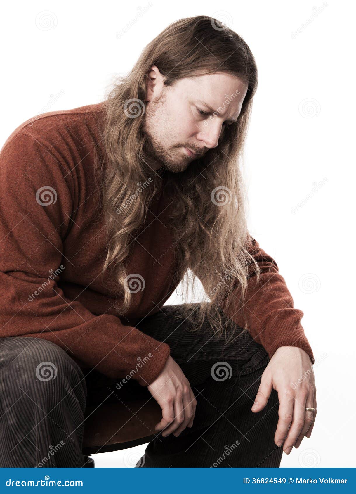 Long-haired man stock image. Image of long, modern, dark - 36824549
