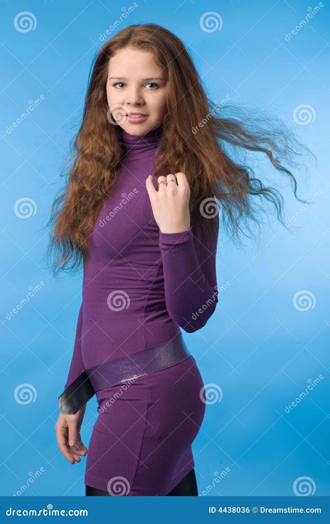 Long-haired model stock photo. Image of charm, pretty - 4438036