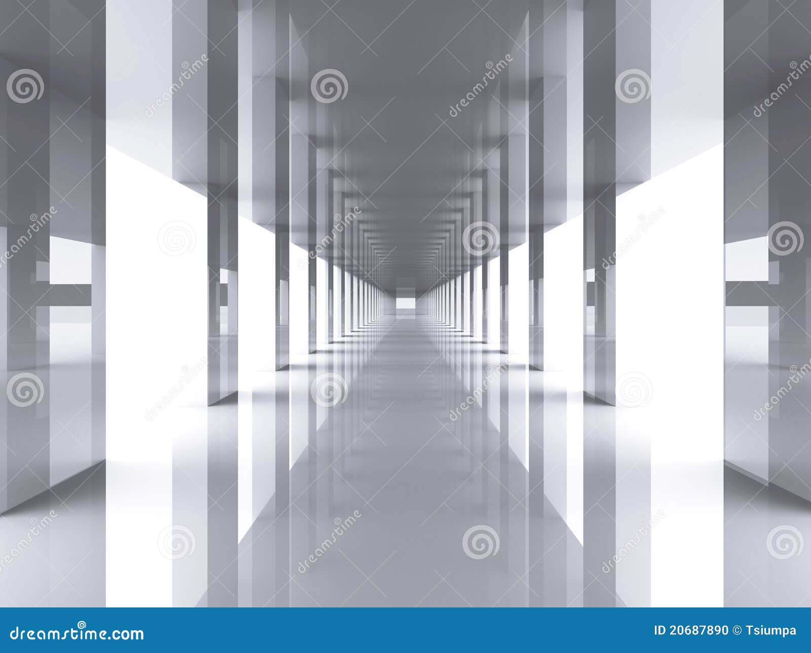 Long hall stock illustration. Illustration of interior - 20687890