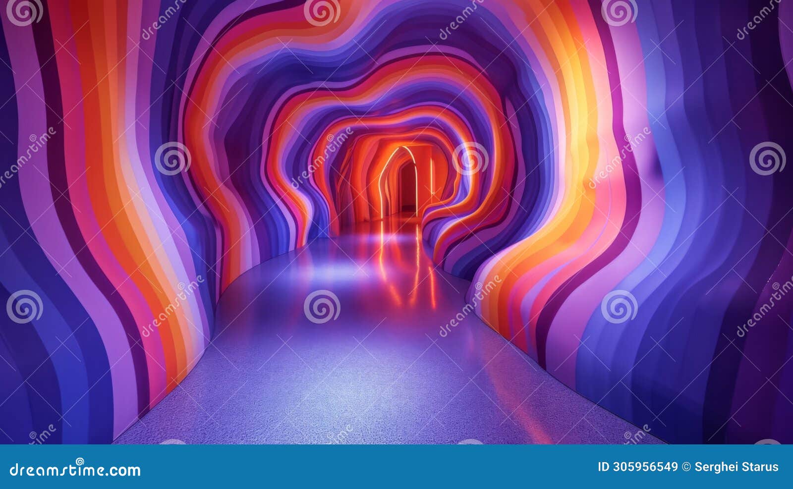 Long Hallway With Rows Of Servers, A View Into A High-Tech Data Center ...