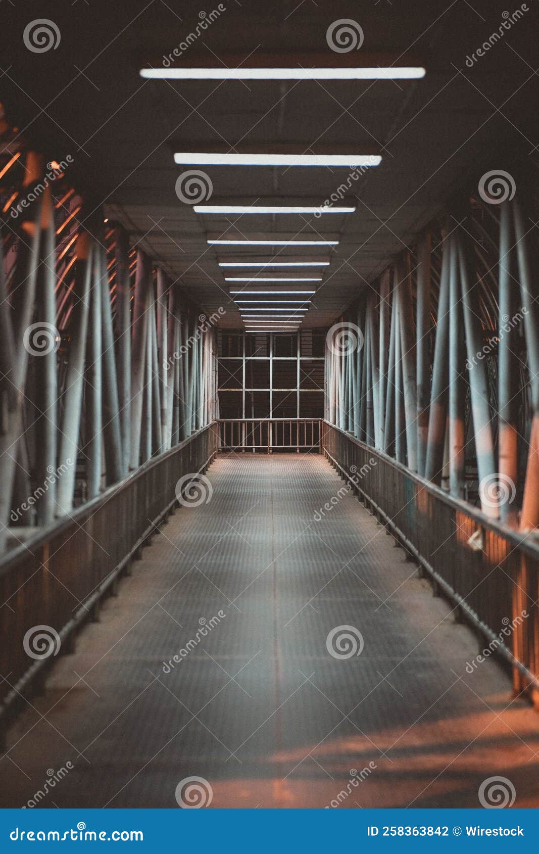 A Long Hallway Corridor with Lights in it Stock Photo - Image of ...