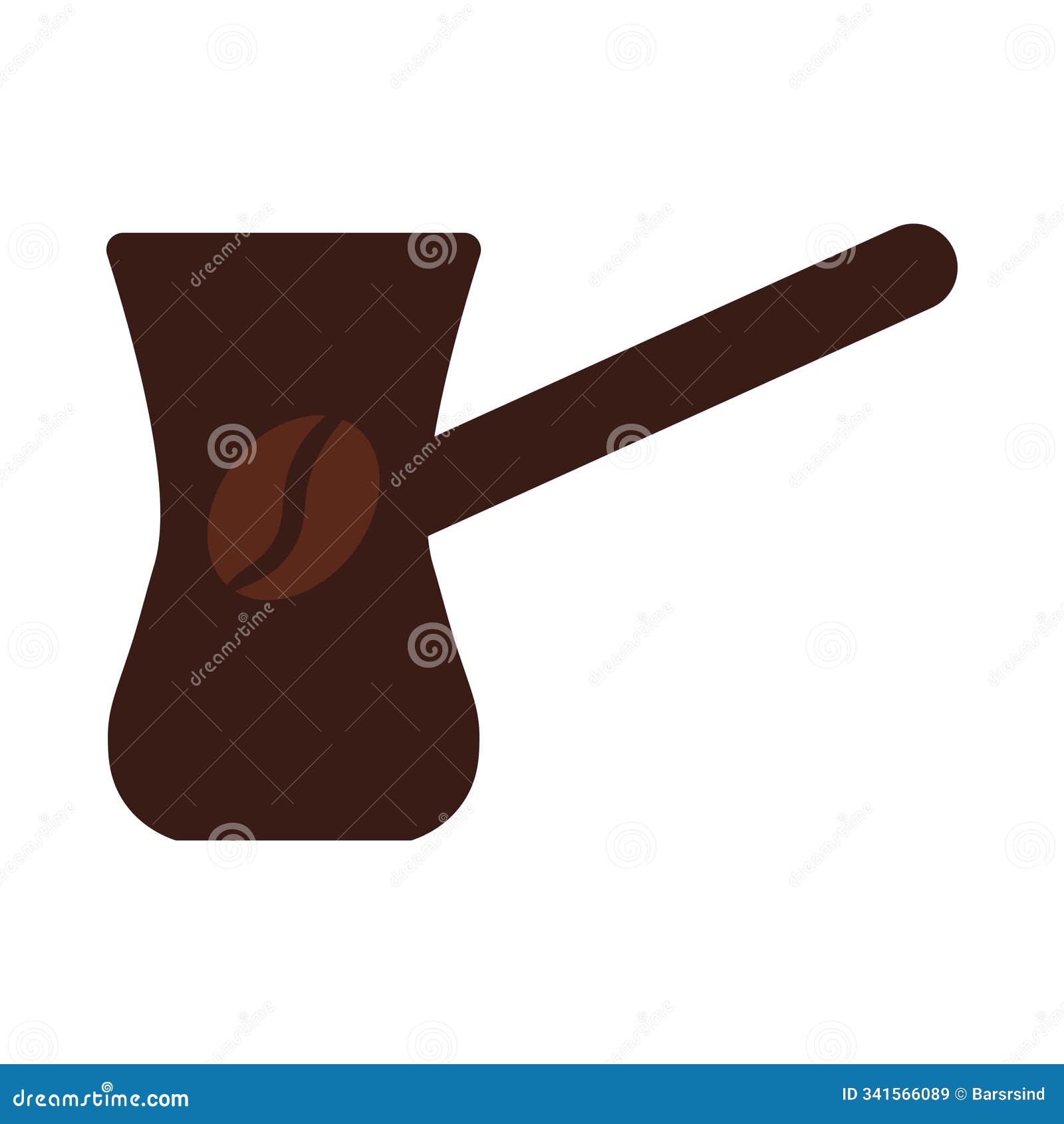 Long-handled Pot Cezve for Making Coffee Stock Vector - Illustration of ...