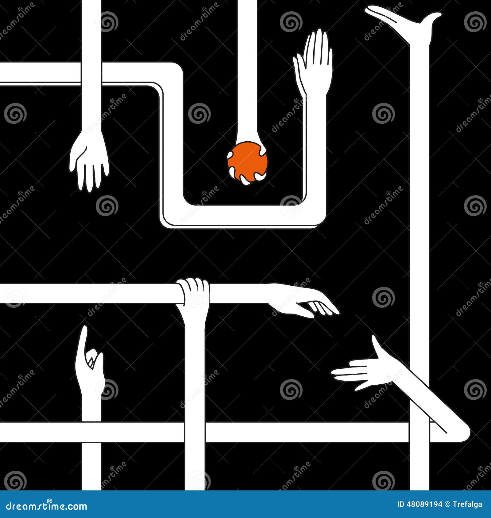 Long Hands Giving Black Icons Set Vector Illustration | CartoonDealer ...