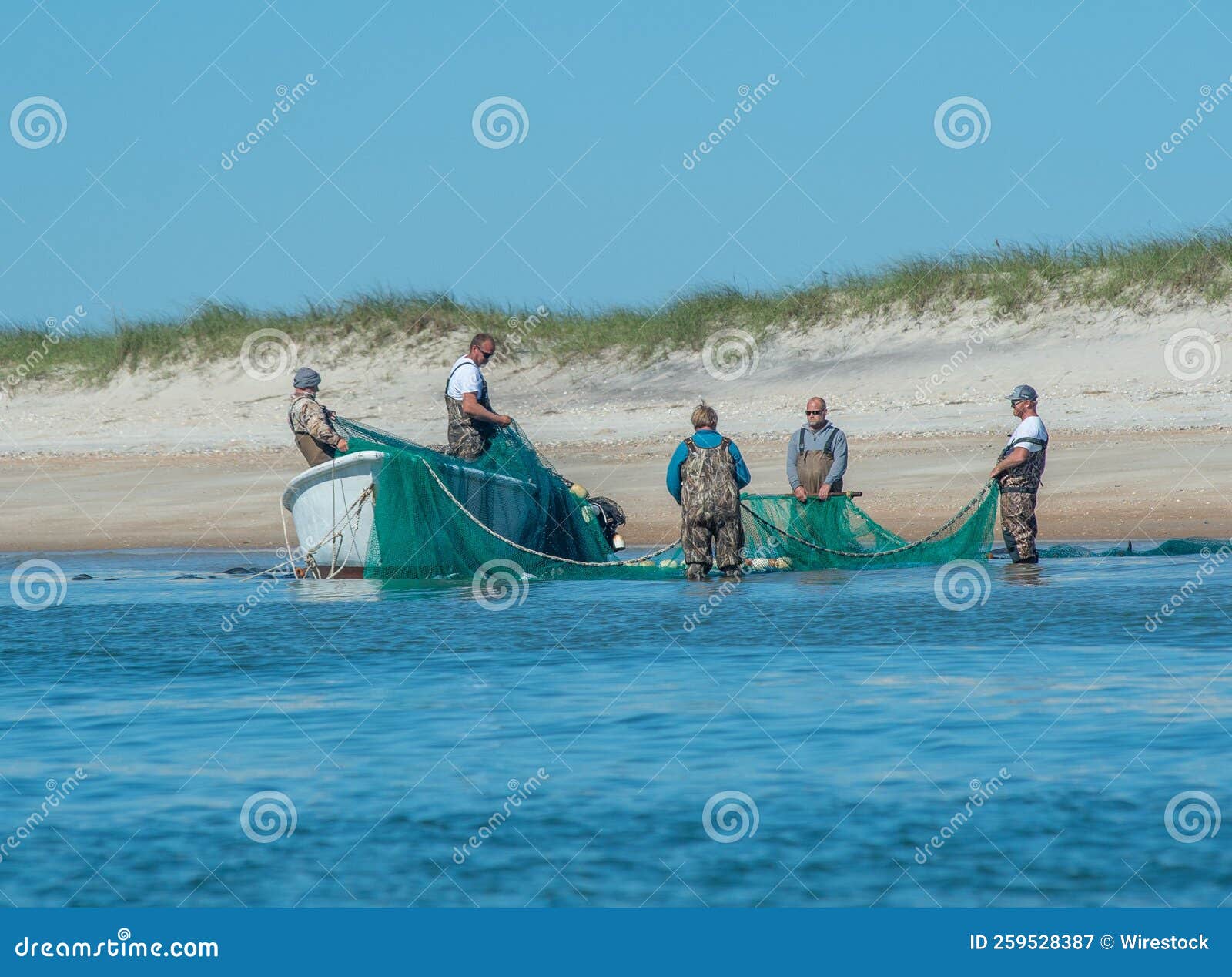 Long Haul Net Crew Pulling the Nets Back on the Boat at the End of the ...