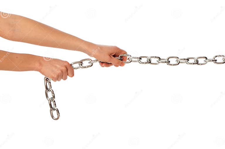 A long heavy metal chain stock photo. Image of metallic - 18020670