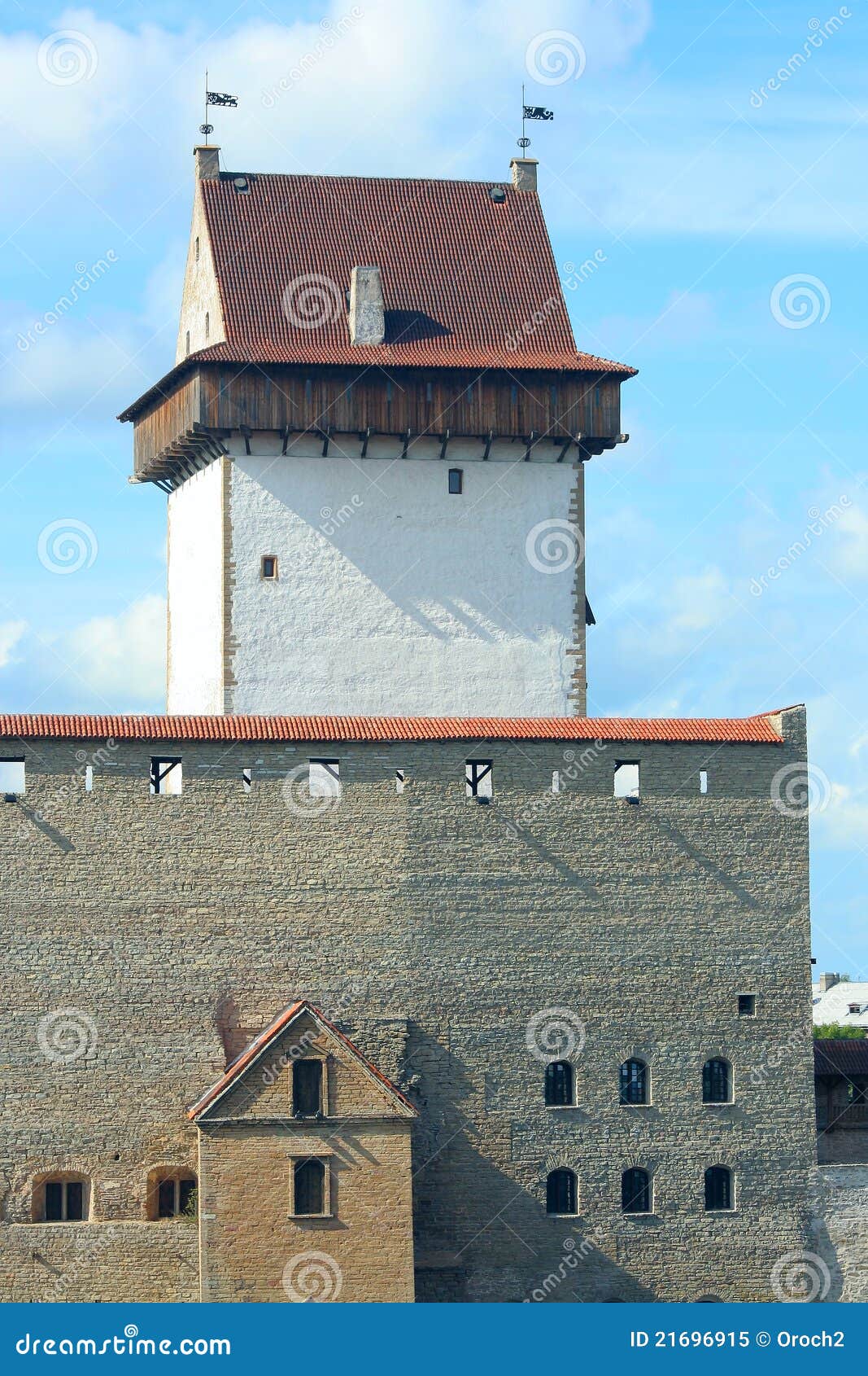 Long Hermann Tower In The Narva Castle Royalty-Free Stock Photo ...