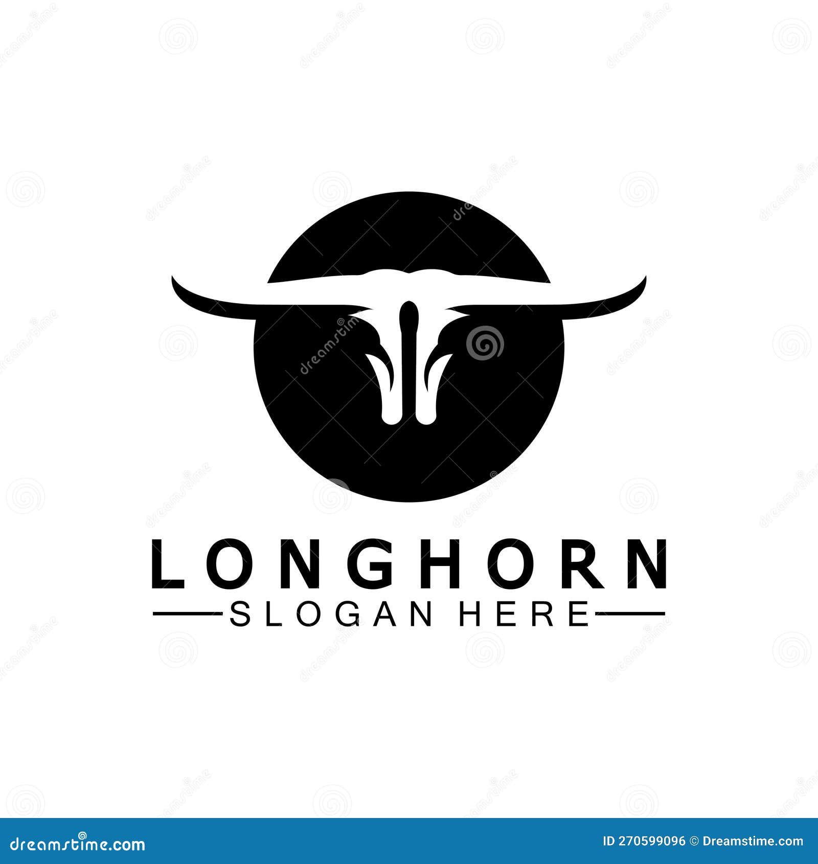 Long Horn Logo Template Vector Illustration Design Stock Vector ...