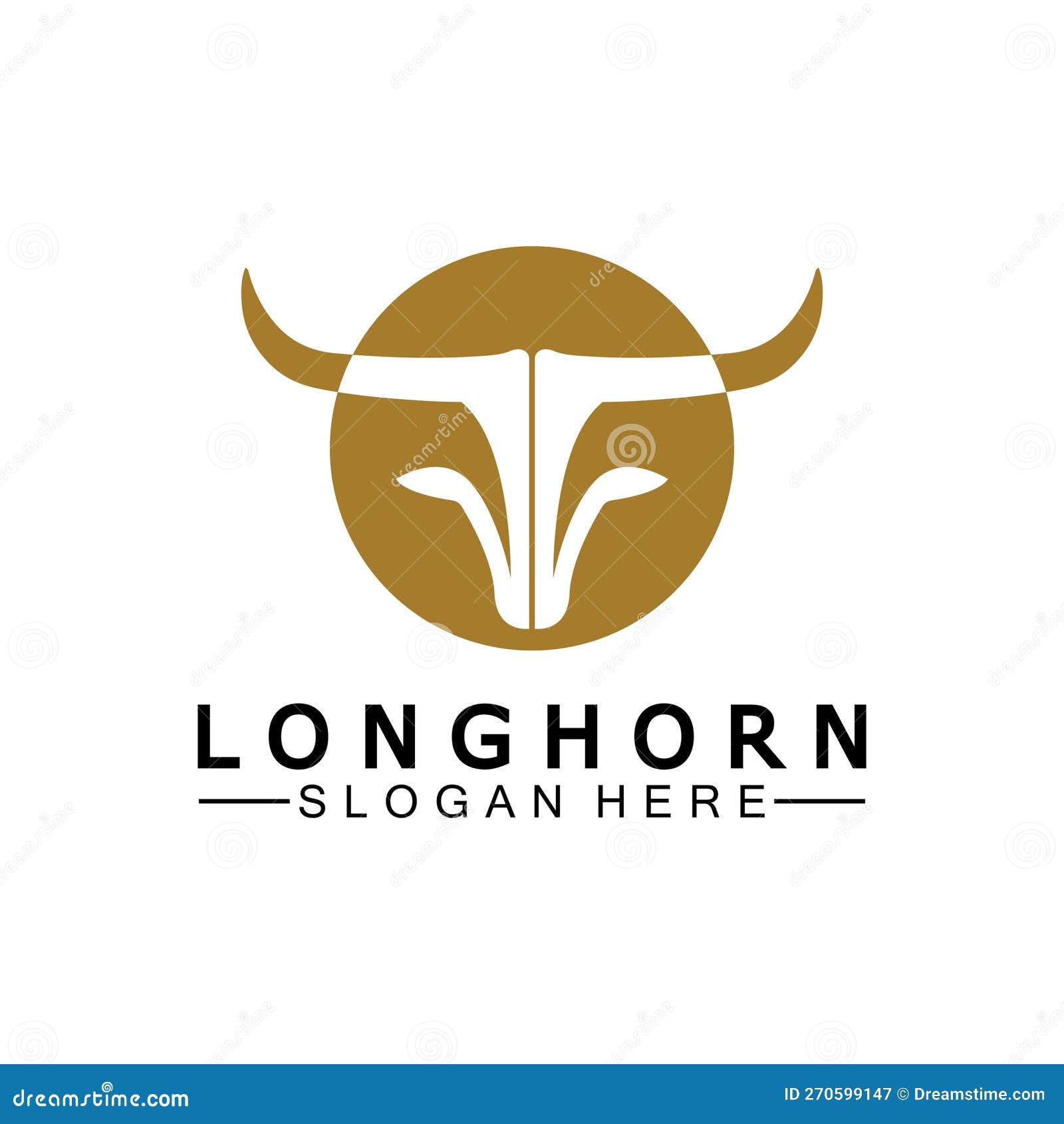 Long Horn Logo Template Vector Illustration Design Stock Vector ...