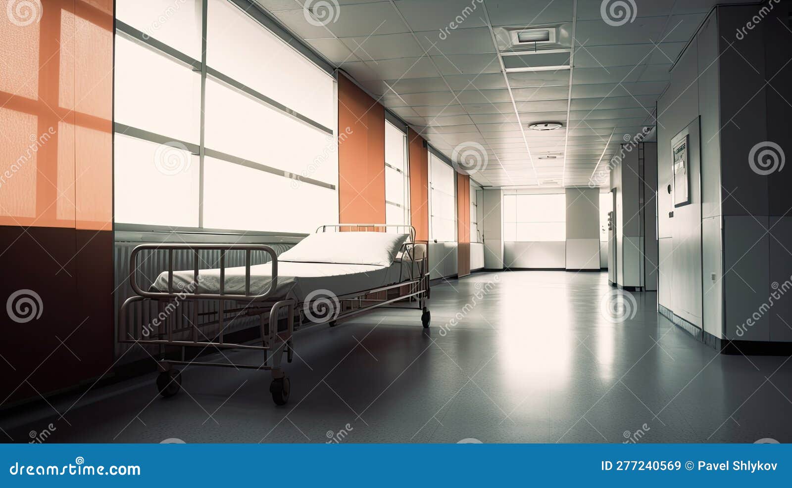 Long Hospital Bright Corridor with Rooms and Seats Stock Illustration ... Long Hospital Bright Corridor with Rooms and Seats Stock Illustration ...