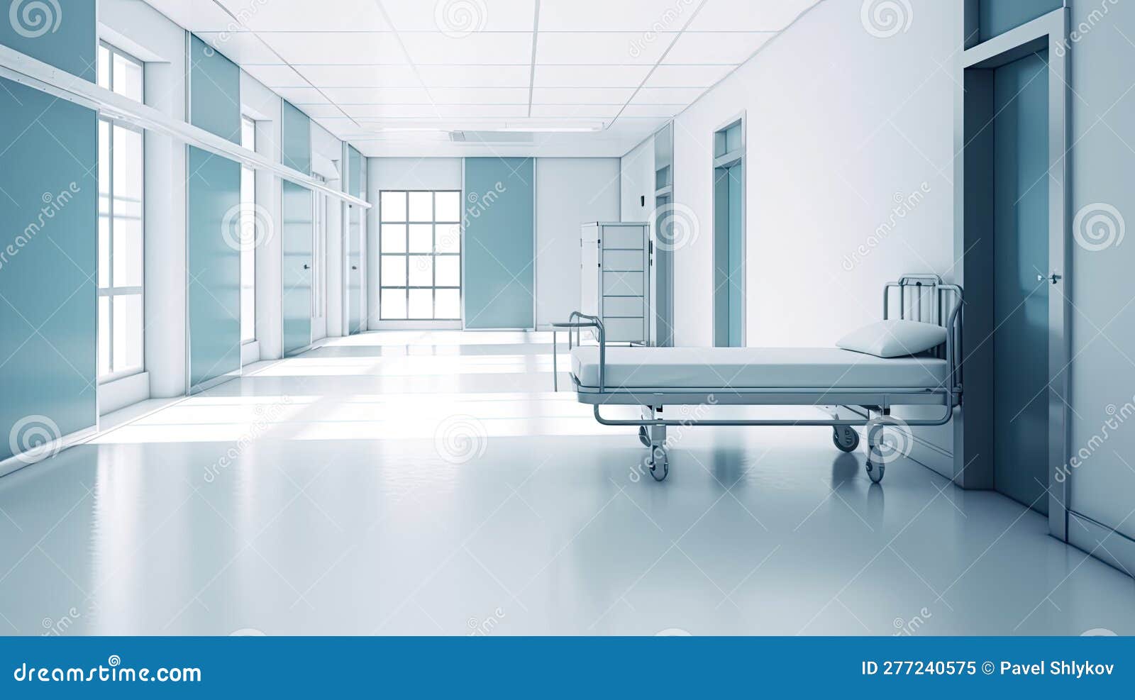 Long Hospital Bright Corridor with Rooms and Seats Stock Illustration ... Long Hospital Bright Corridor with Rooms and Seats Stock Illustration ...