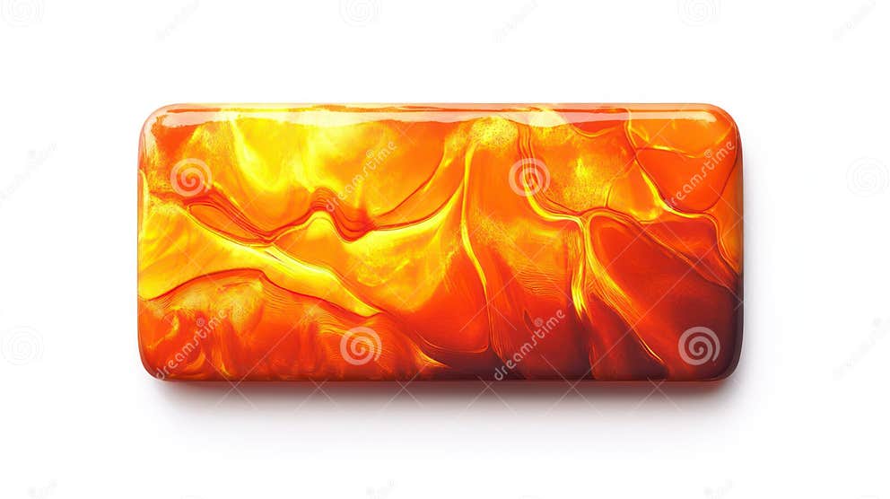 Long Hot Lava Rectangle Button Isolated on White Created with ...