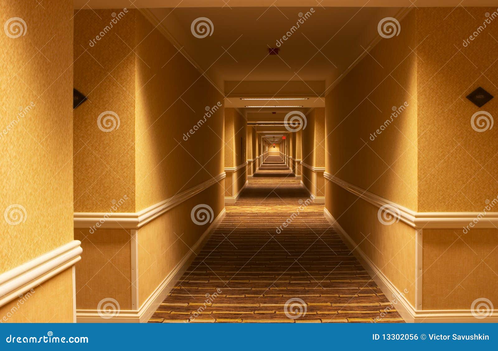 Long hotel hallway stock photo. Image of concept, corridor - 13302056