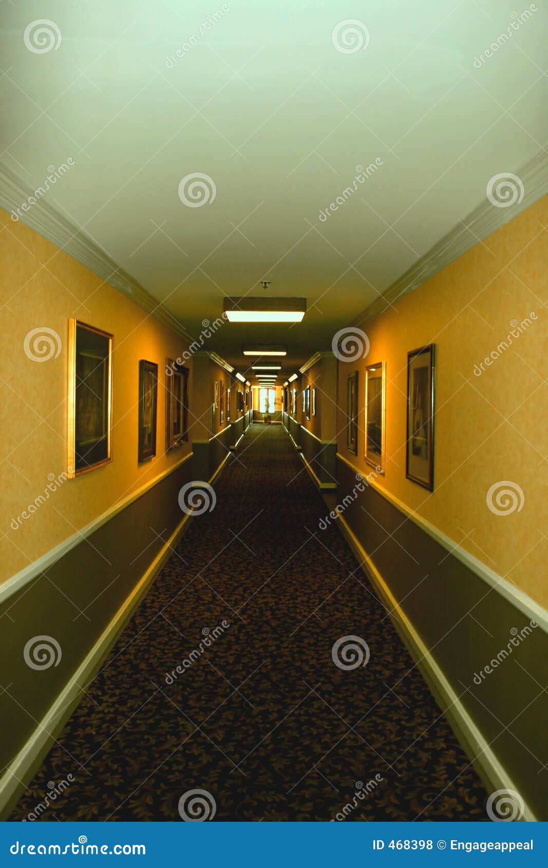 Long Hotel Hallway stock photo. Image of distance, hallway - 468398