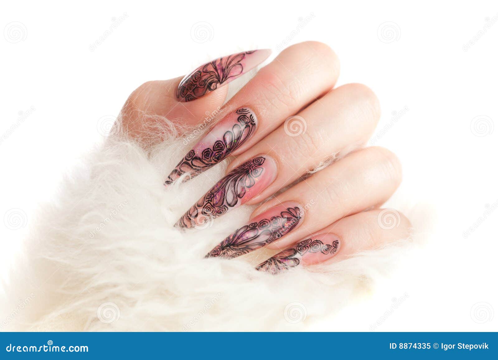 Long Humain De Main D'ongle Image stock - Image du filles, féminité ...