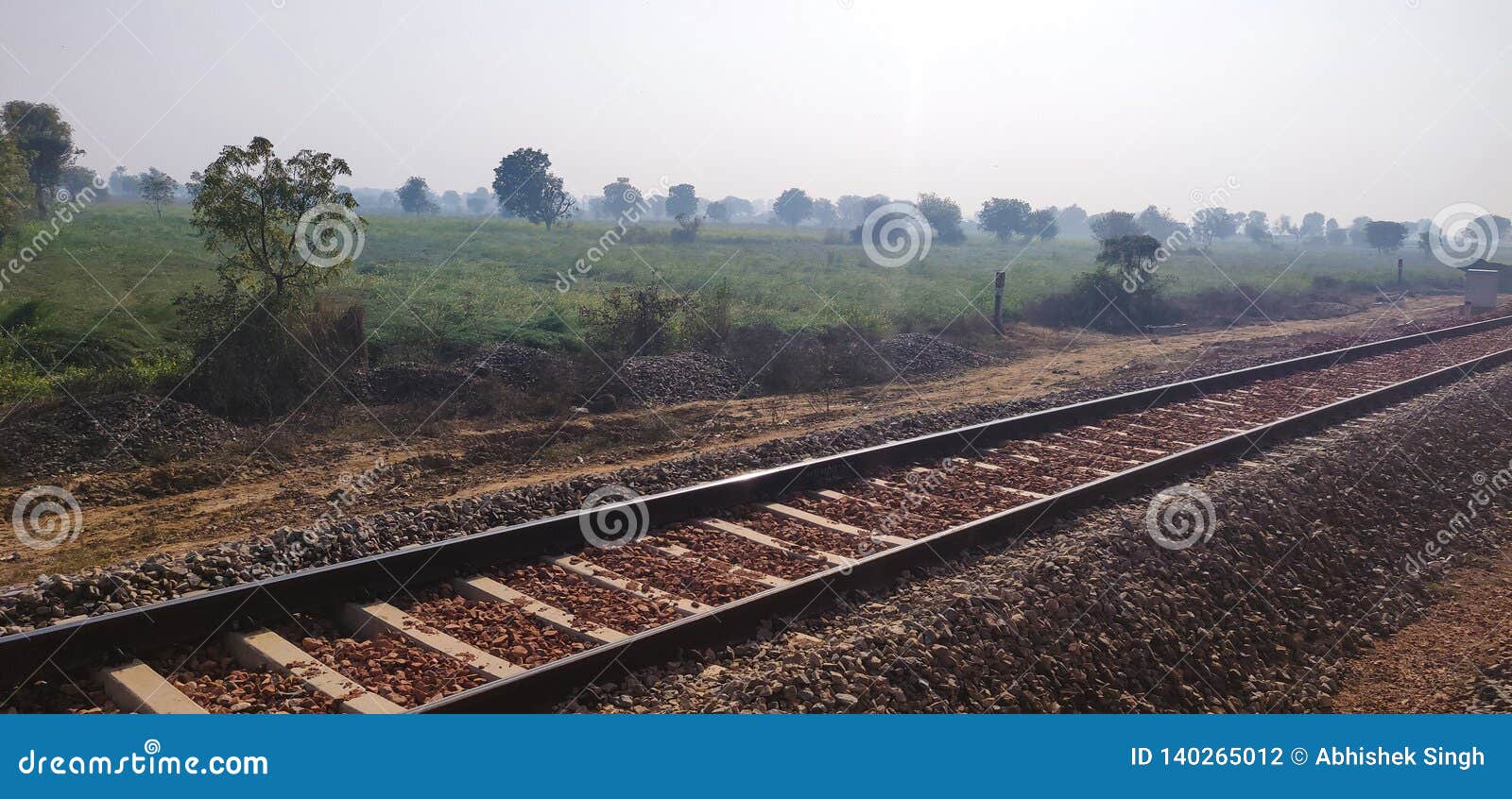 Long Indian Railways Train Track Stock Photo - Image of morning, india ...