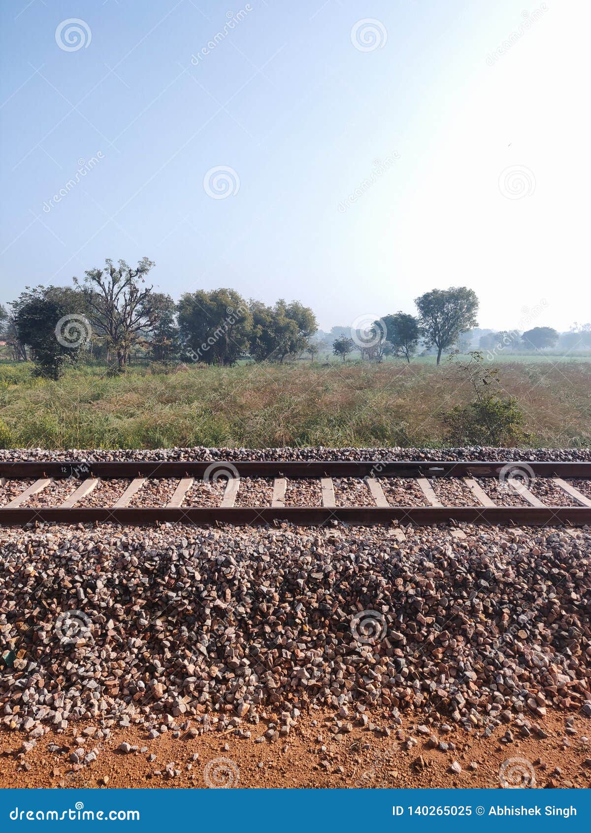 Long Indian Railways Train Track Stock Image - Image of rail, railways ...
