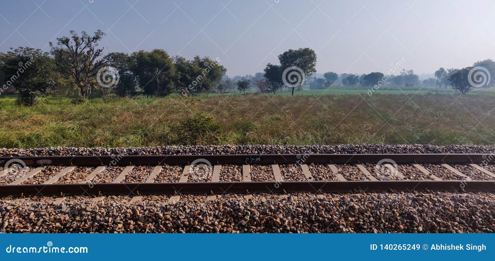 Long Indian Railways Train Track Stock Image - Image of beautiful ...