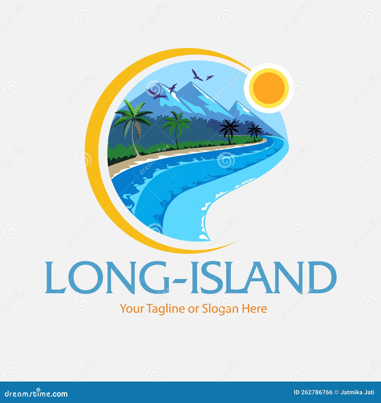 Long Island symbol stock vector. Illustration of island - 262786766