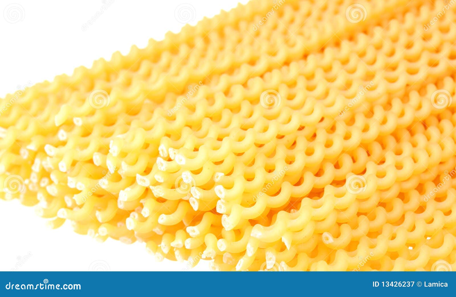 Long Italian Pasta: Mafalda, Linguine And Fusilli Isolated On White ...