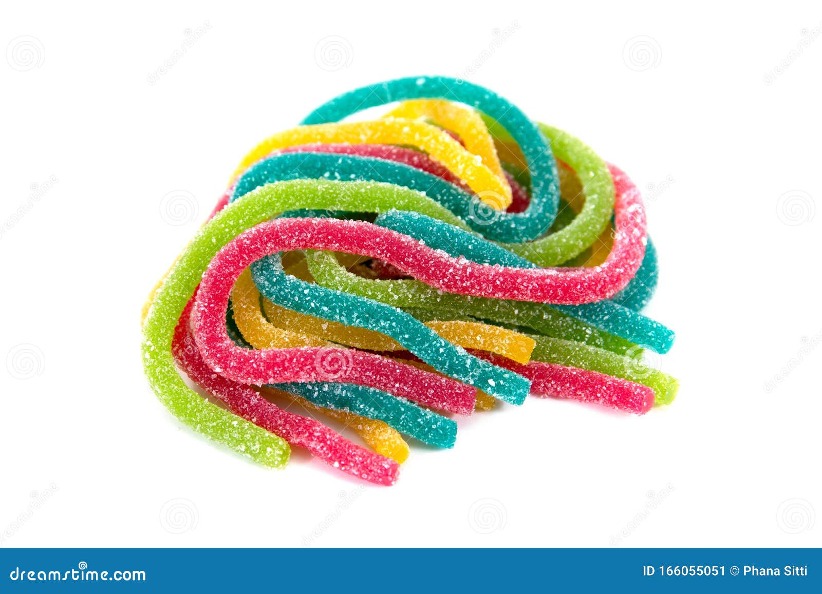 Long Jelly Candy Sweet Icing Isolated on White Background Stock Image ...