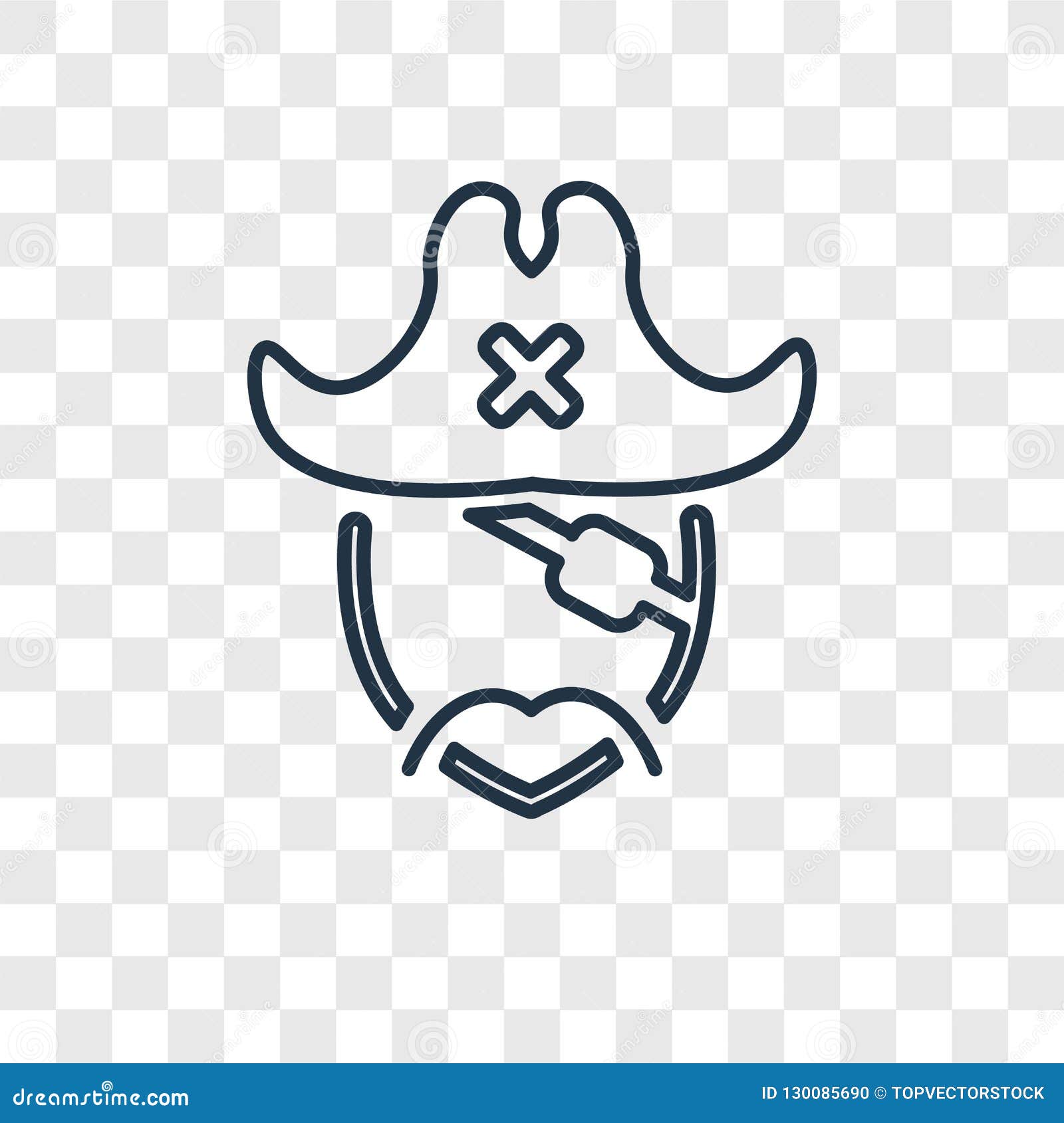 Long John Silver Concept Vector Linear Icon Isolated on Transparent ...