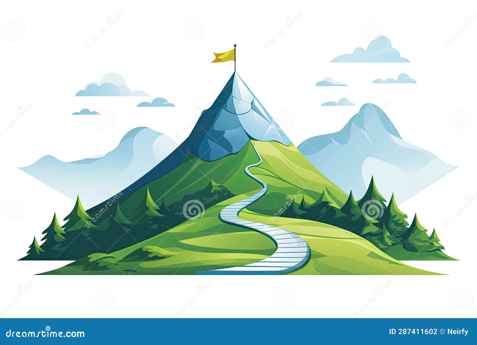 Long journey concept stock illustration. Illustration of growth - 287411602
