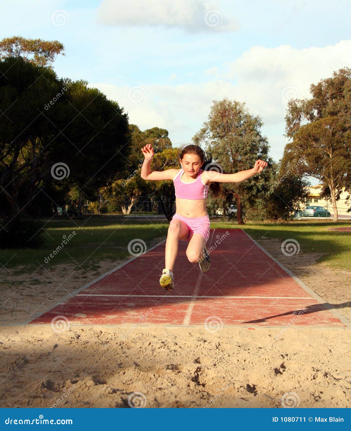 Long jump stock image. Image of healthy, pretty, fitness - 1080711
