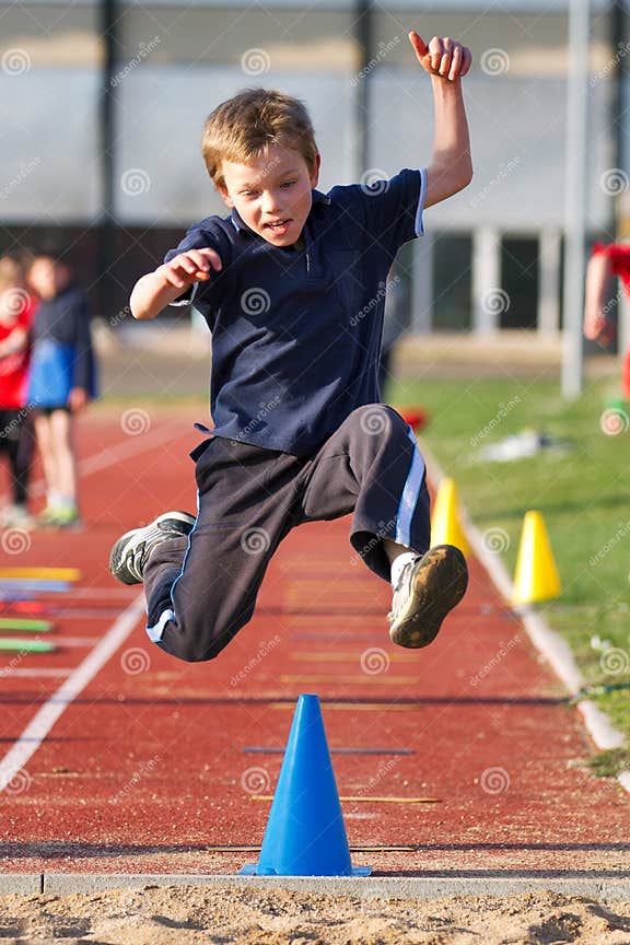 Long Jump stock photo. Image of cheerful, flying, child - 19176298